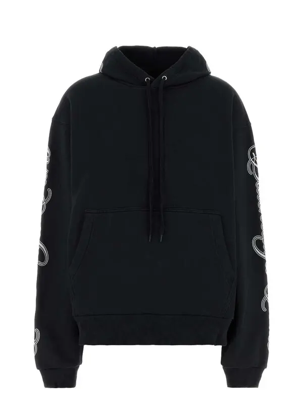 Balenciaga Oversized Cotton Sweatshirt With Graphic Detailing - Black