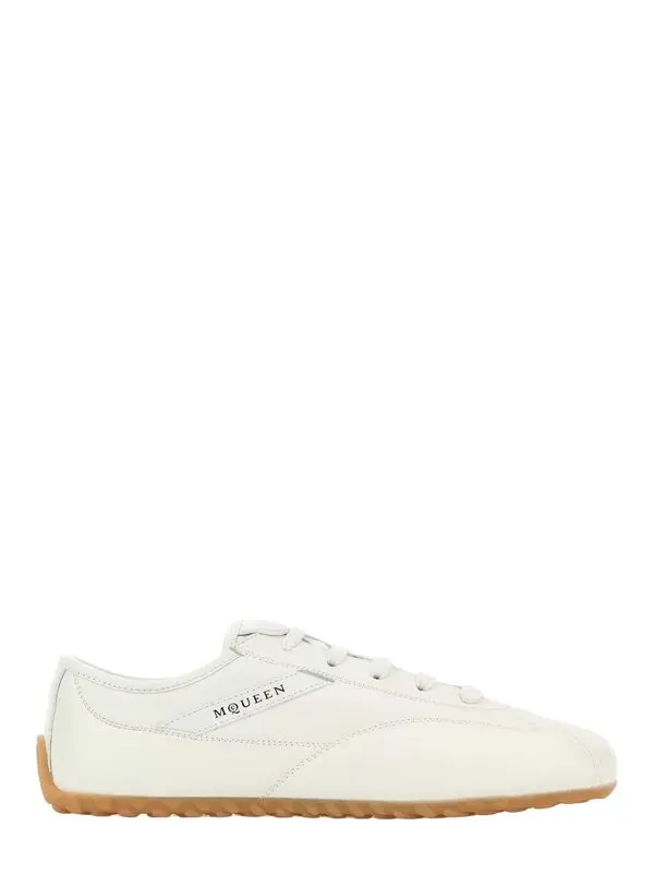 Alexander McQueen Leather Lace-up Sneakers - White