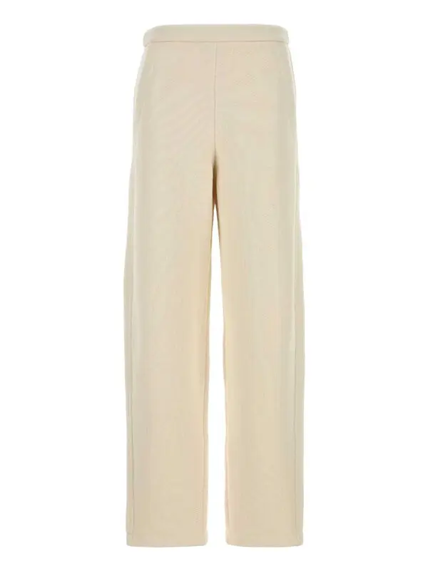 Max Mara Dente Wide-leg Cotton-blend Pants - White