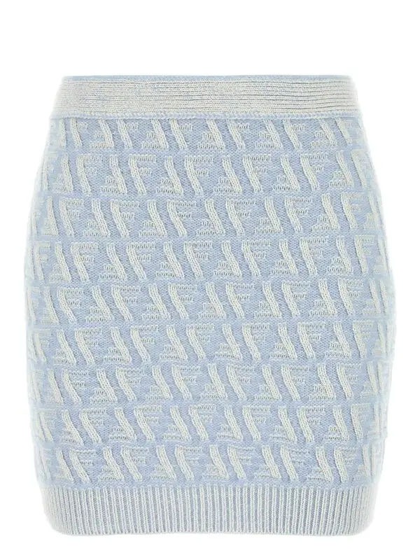 Fendi Embroidered Silk-blend Mini Skirt - Printed