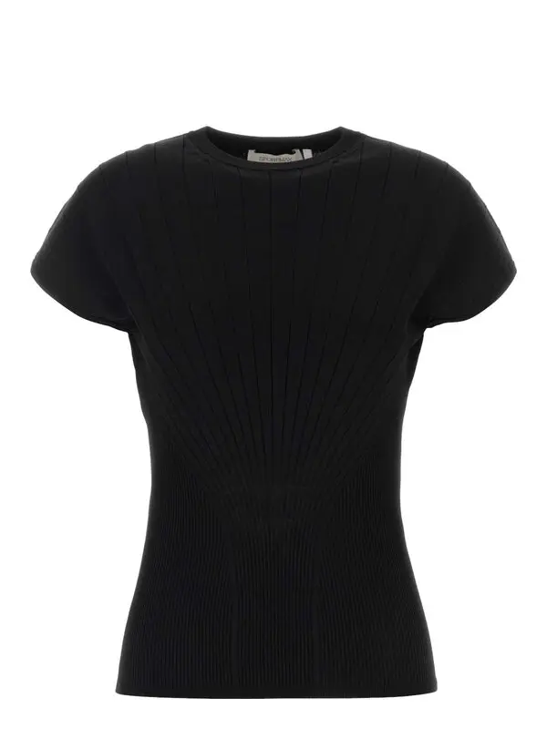 Sportmax Samba Viscose-blend Ribbed Mini Top - Black