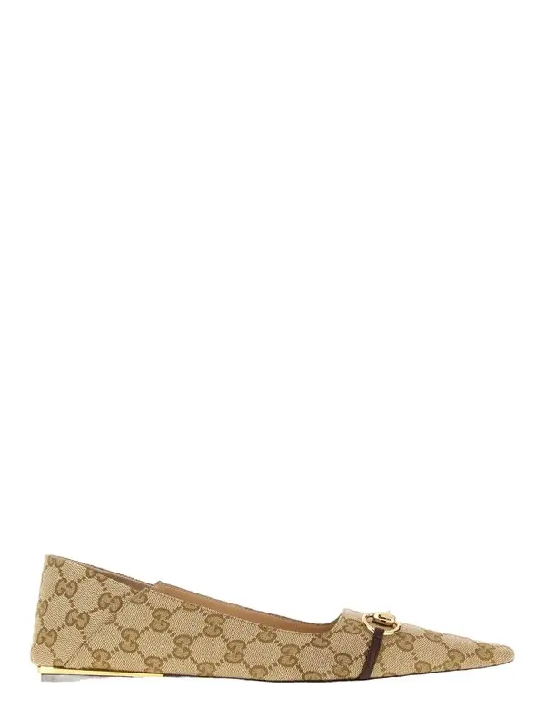 Gucci Gg Fabric Vittoria Ballerina Flats For - Printed