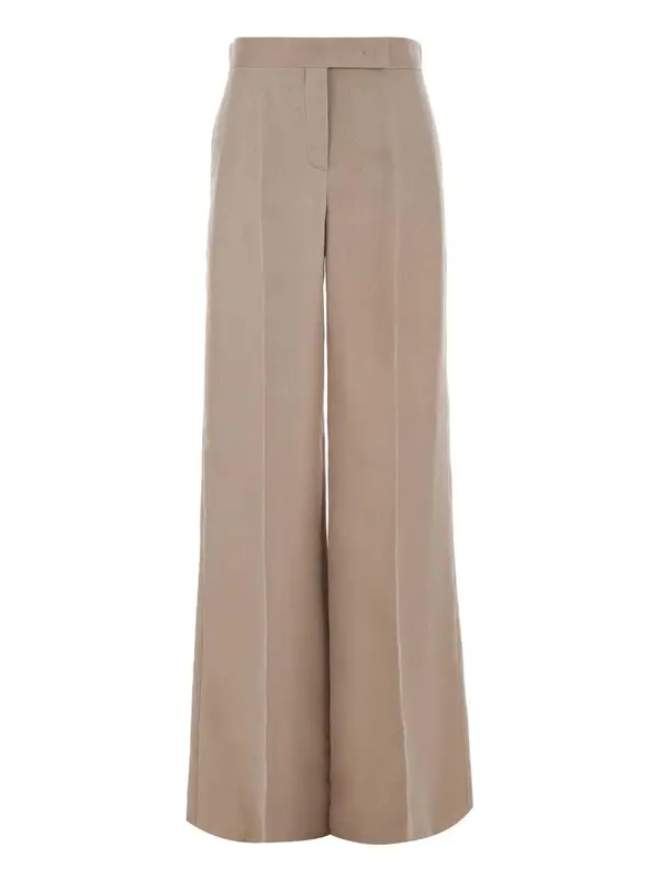 Max Mara Light Knit Silk Wide-leg Trousers - Pink