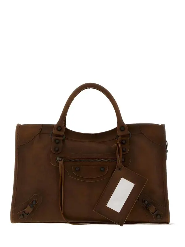 Balenciaga Medium Le City Leather Handbag - Brown