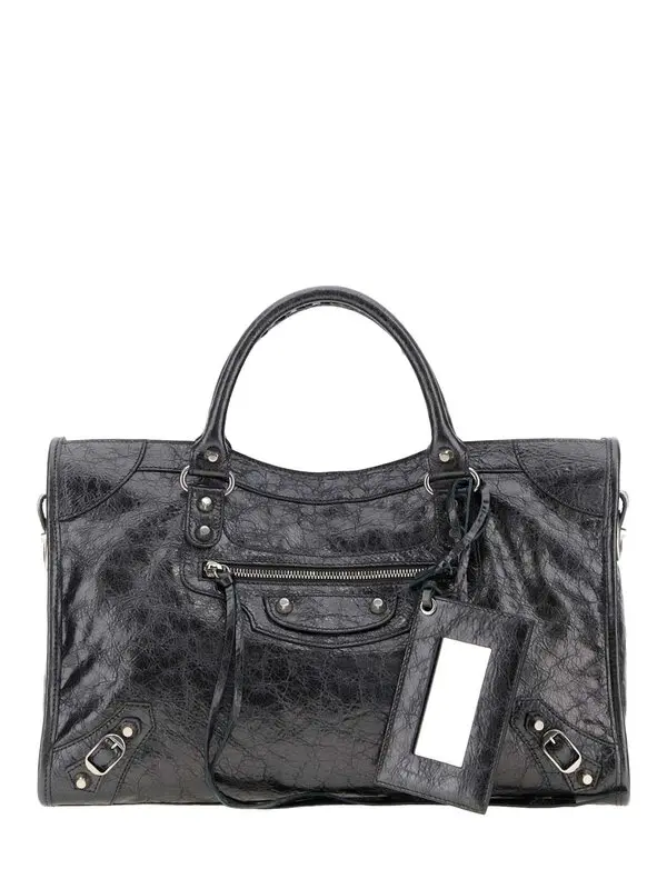Balenciaga Medium Le City Leather Handbag - Grey