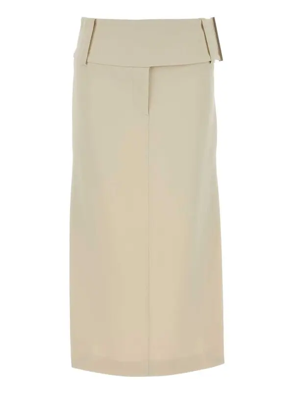 Sportmax Fronda Stretch Viscose Skirt - White