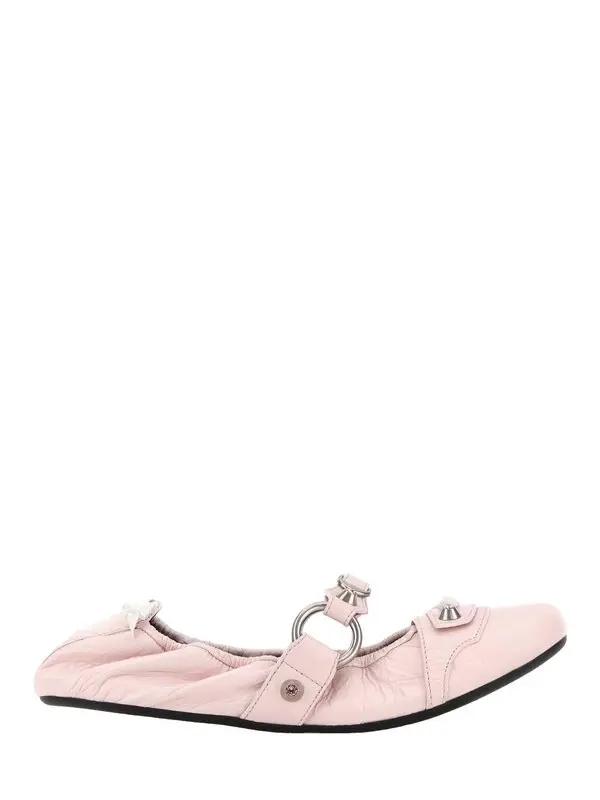Balenciaga City Leather Ballerinas - Pink