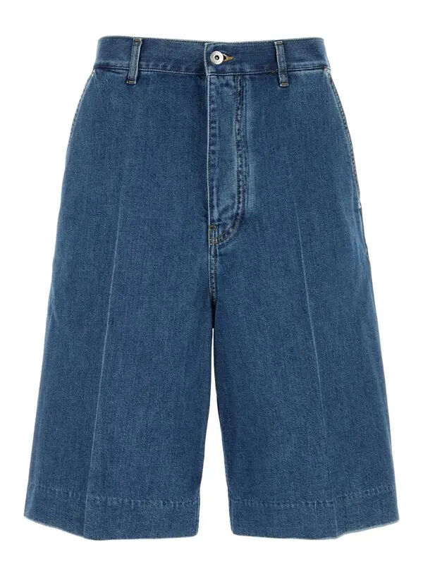 Bottega Veneta Denim Bermuda Shorts - Blue
