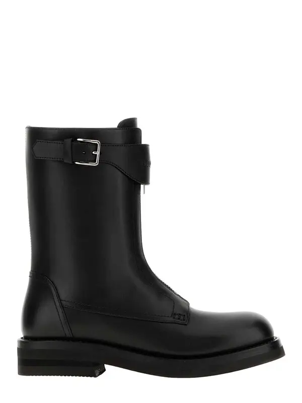 Alexander McQueen Calf Leather Chelsea Boots With Rubber Sole - Black