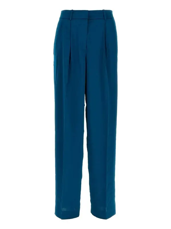 Michael Kors Satin Wide Leg Pants - Blue
