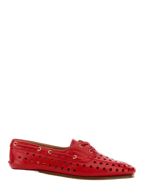 Bally Leather Lace-up Shoes - Red