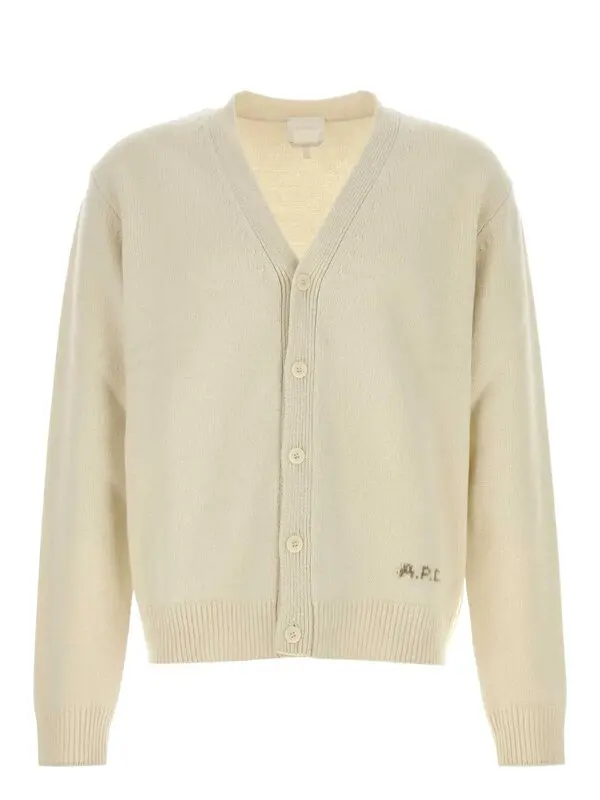 A.p.c. Kevin Wool Cardigan - White