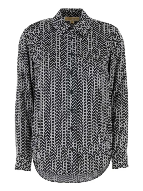 Michael Kors Embroidered Satin Shirt - Printed