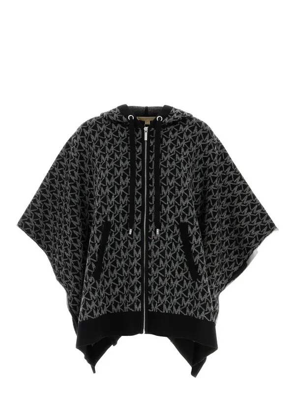 Michael Kors Zip-up Monogram Poncho - Printed