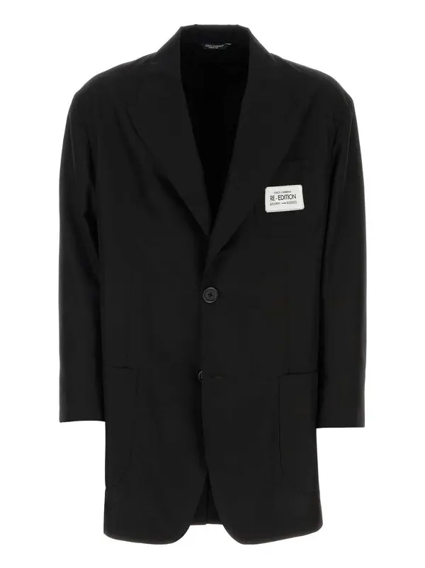 Dolce & Gabbana Oversized Shantung Blazer - Black