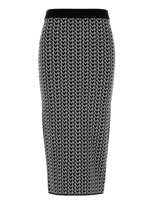 Michael Kors Embroidered Stretch Viscose-blend Skirt - Printed