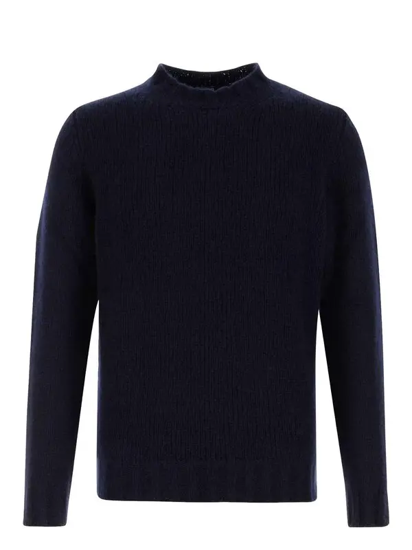 Fedeli Cashmere-silk Blend Mock Neck Sweater - Blue