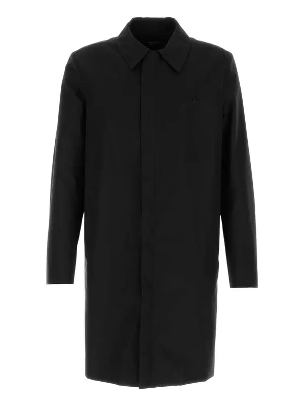 Gucci Cotton-blend Overcoat With Acetate Cotton Lining - Black
