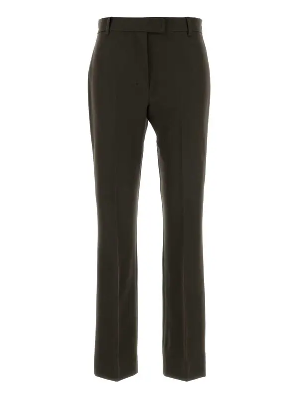 S MAXMARA Sculpted Stretch Cotton-blend Fatina Pant - Brown