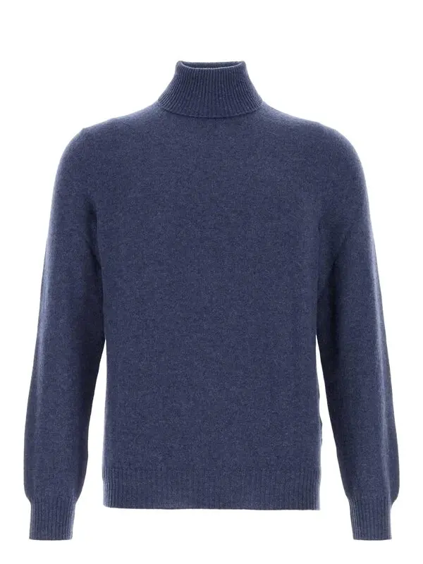 Fedeli Cashmere Turtleneck Sweater - Light Blue