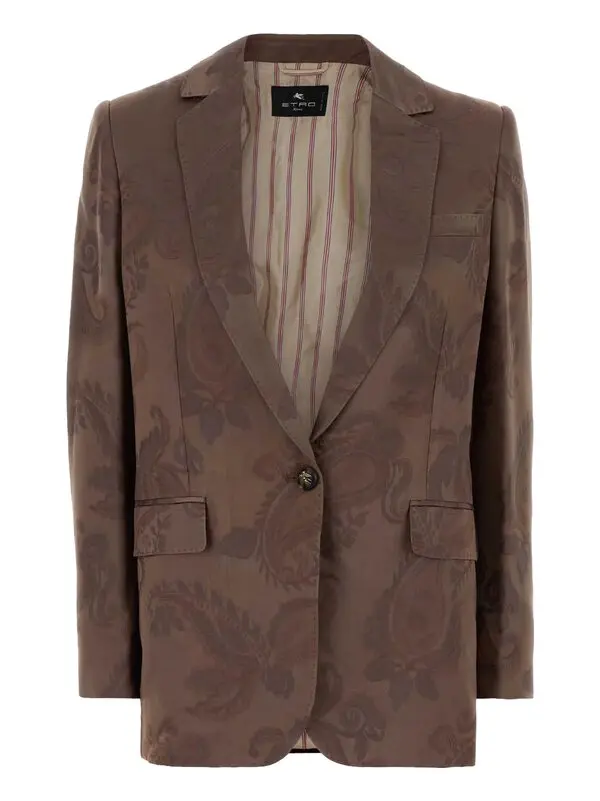 Etro Embroidered Jacquard Blazer - Printed
