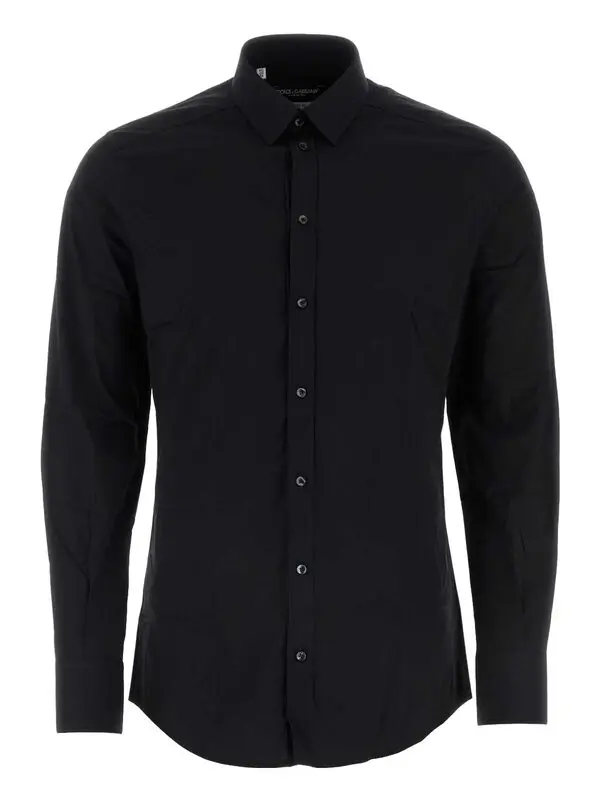 Dolce & Gabbana Stretch Poplin Shirt - Black