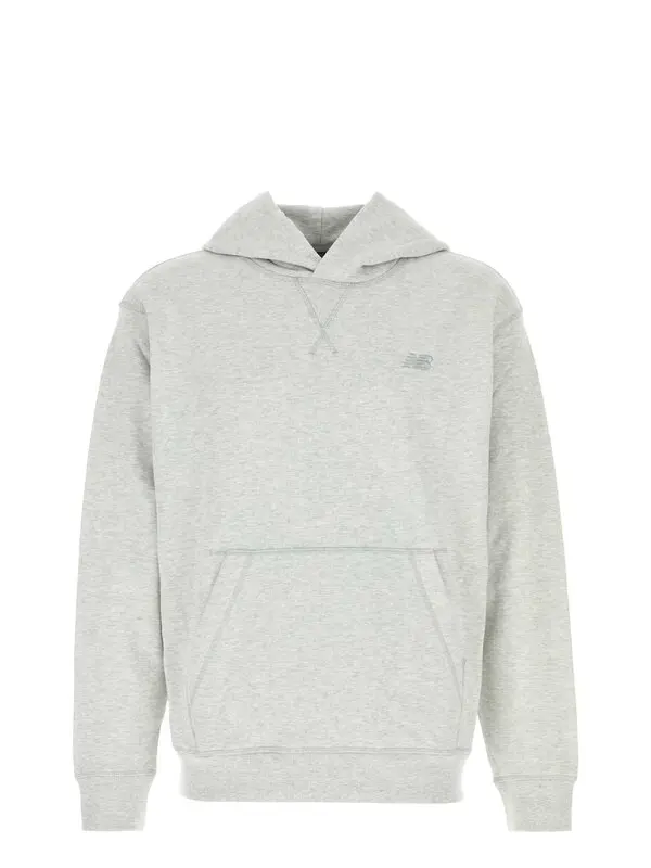 NEW BALANCE Melange Cotton Hoodie - Grey