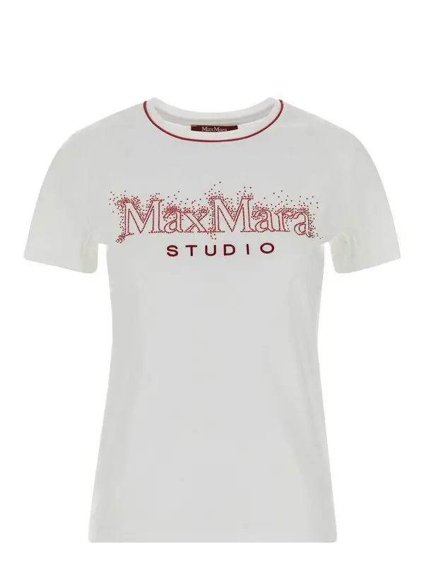 MM STUDIO Graphic Print Cotton T-shirt - White