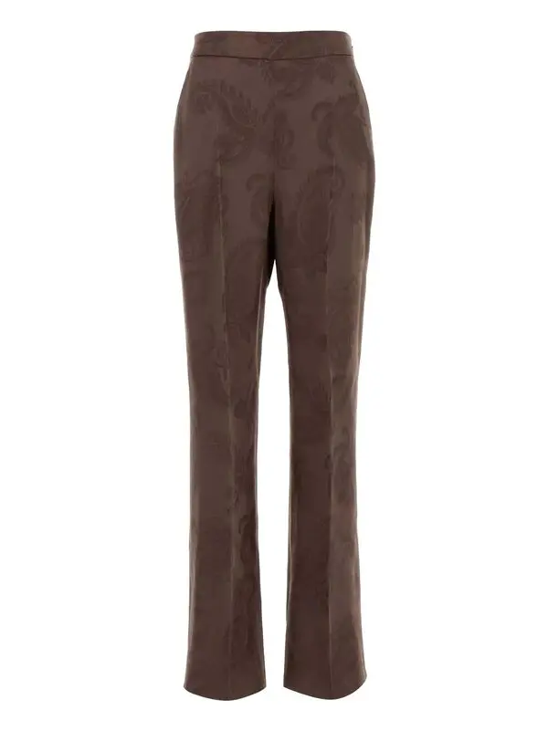 Etro Embroidered Jacquard Tailored Pants - Printed