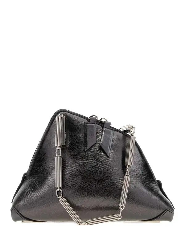 Attico Slate Leather Scala Handbag - Black