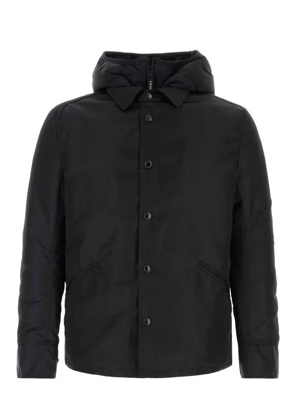 Junya Watanabe Quilted Nylon Down Jacket With Hood - Black