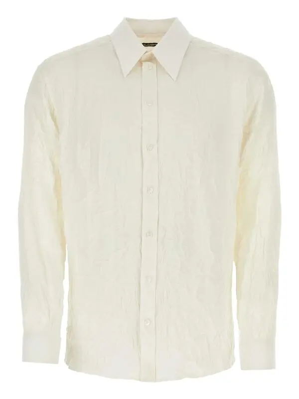 Dolce & Gabbana Stretch Silk Shirt - White