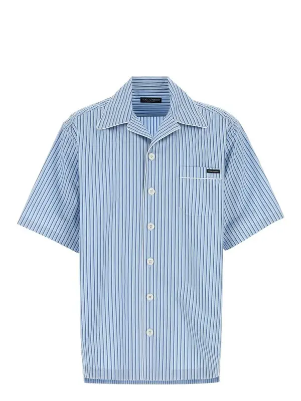 Dolce & Gabbana Embroidered Poplin Shirt For - Stripped
