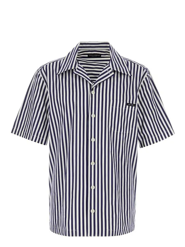 Dolce & Gabbana Embroidered Poplin Shirt For - Stripped