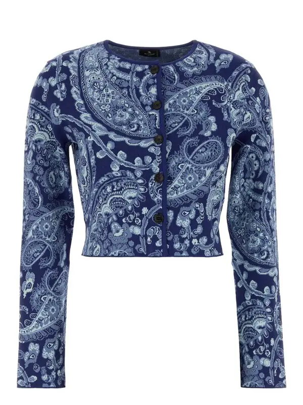 Etro Embroidered Knit Cardigan - Printed