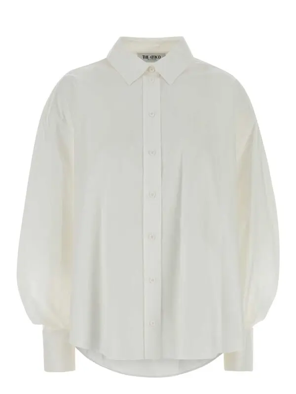 Attico Cotton Shirt With Classic Collar - White