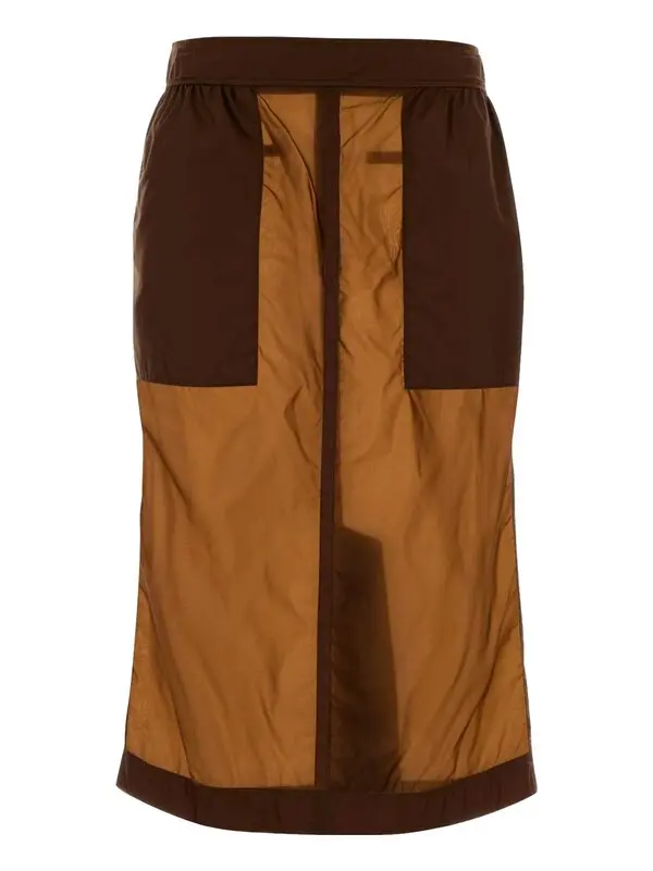Saint Laurent Nylon Skirt - Brown