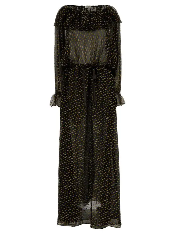 BODE Embroidered Silk-blend Stadium Dress - Printed