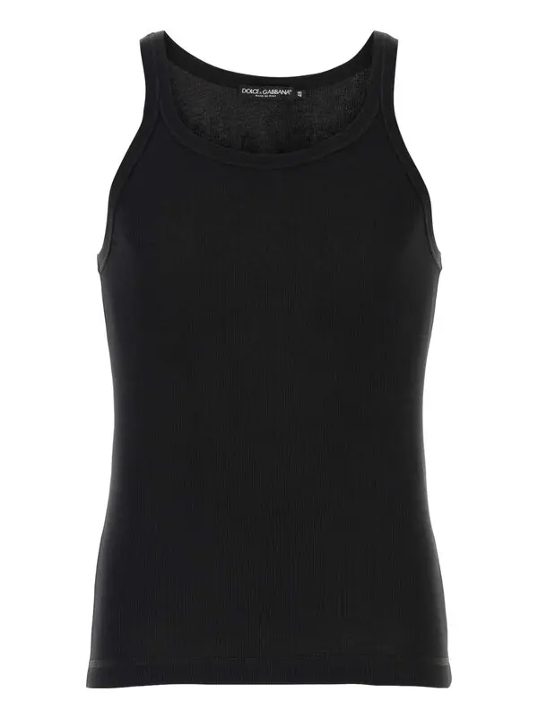 Dolce & Gabbana 100% Cotton Tank Top - Black