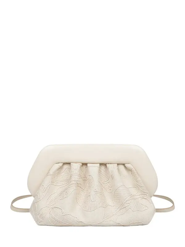 THEMOIRE Bios Medium Embroidered Bag - Ivory
