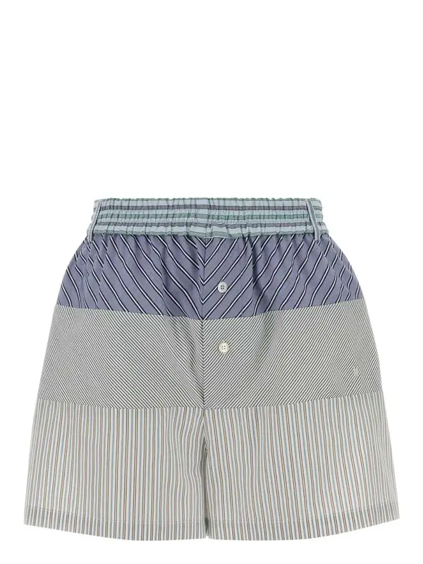 Moschino Striped Poplin Mini Shorts - Stripped