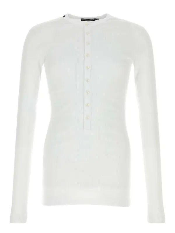 Dolce & Gabbana Stretch Cotton T-shirt - White