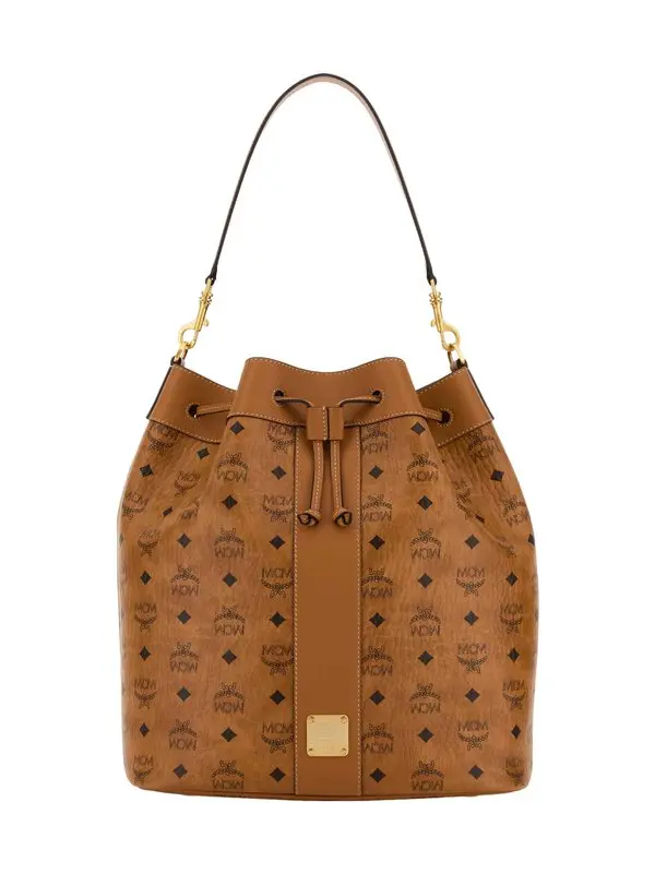 Mcm Large Canvas Dessau Bucket Handbag - Printed