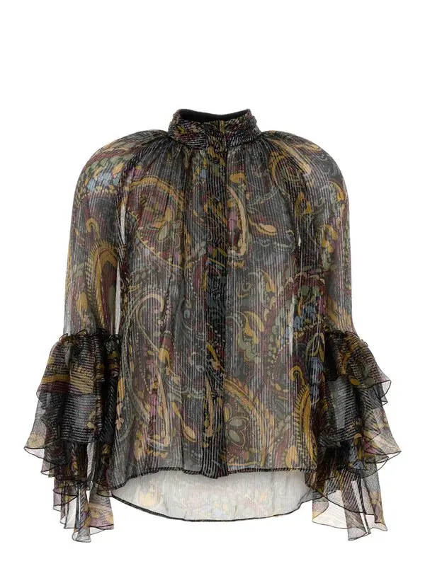 Etro Printed Silk-blend Blouse - Stripped