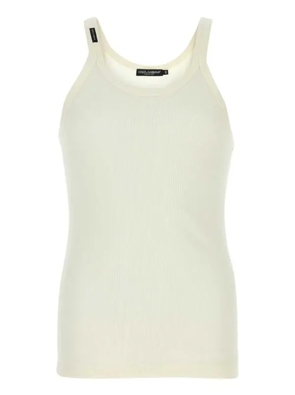 Dolce & Gabbana Cotton Tank Top - White