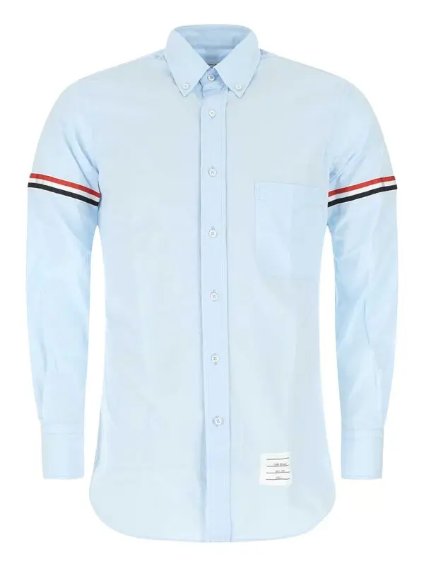 Thom Browne Cotton Button-up Shirt - Light Blue