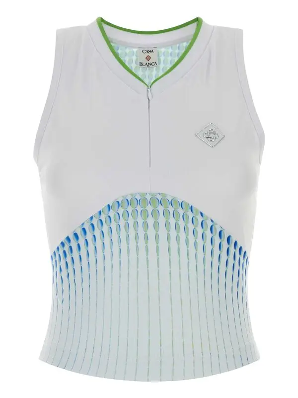 Casablanca Graphic Dot Stretch T-shirt Top - Multicoloured