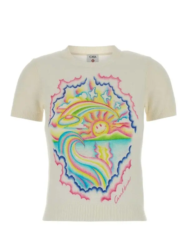 Casablanca Cotton-blend T-shirt - White