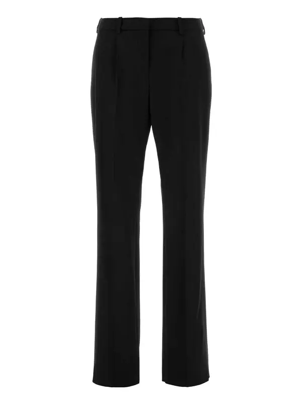 Balenciaga Stretch Wool Tailored Pants - Black