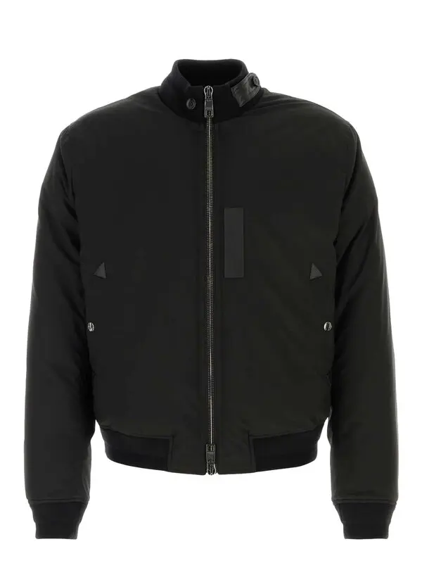 Dolce & Gabbana Polyester Down Jacket With Wool-lined Interior - Black